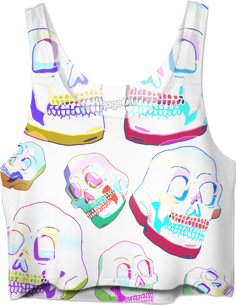 rave skulls Crop Top – RageJunkie